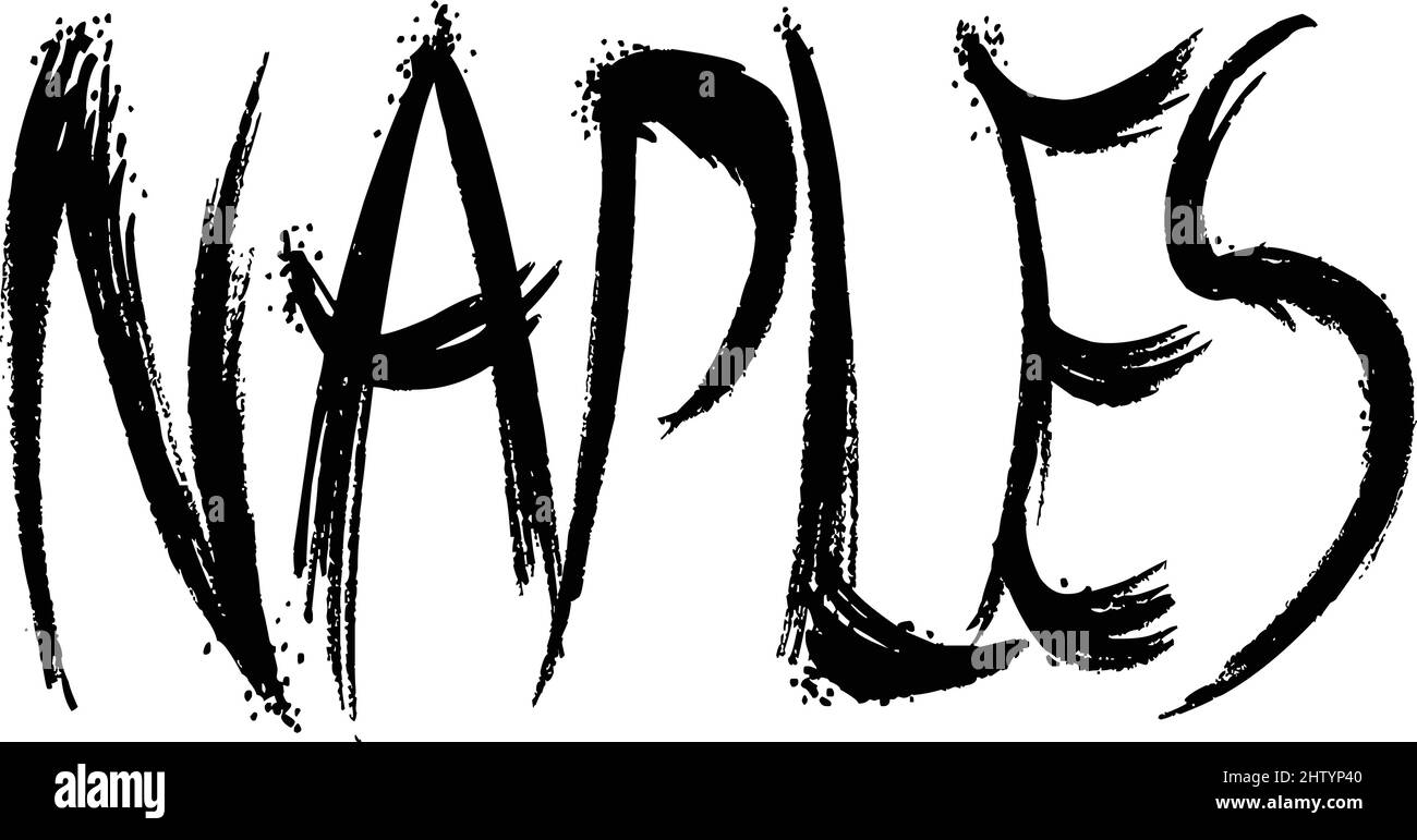Naples text sign illustration on white background Stock Vector Image ...
