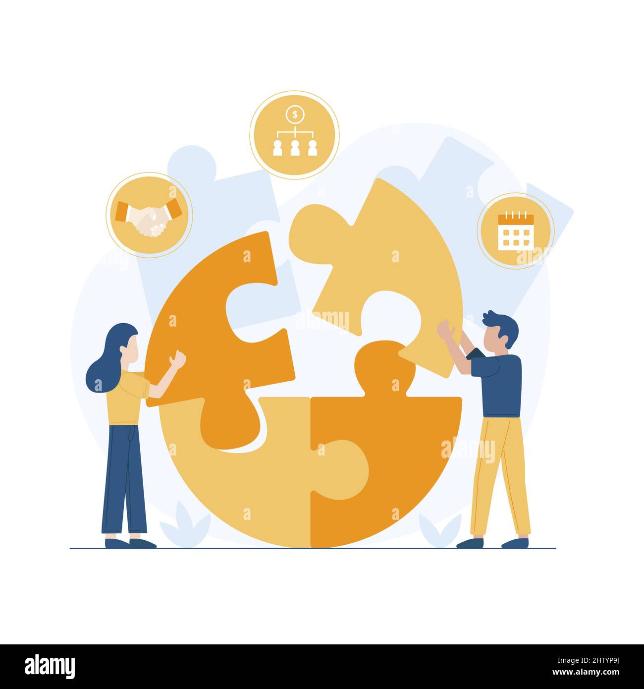 Hand drawn flat design stakeholders illustration Vector illustration ...