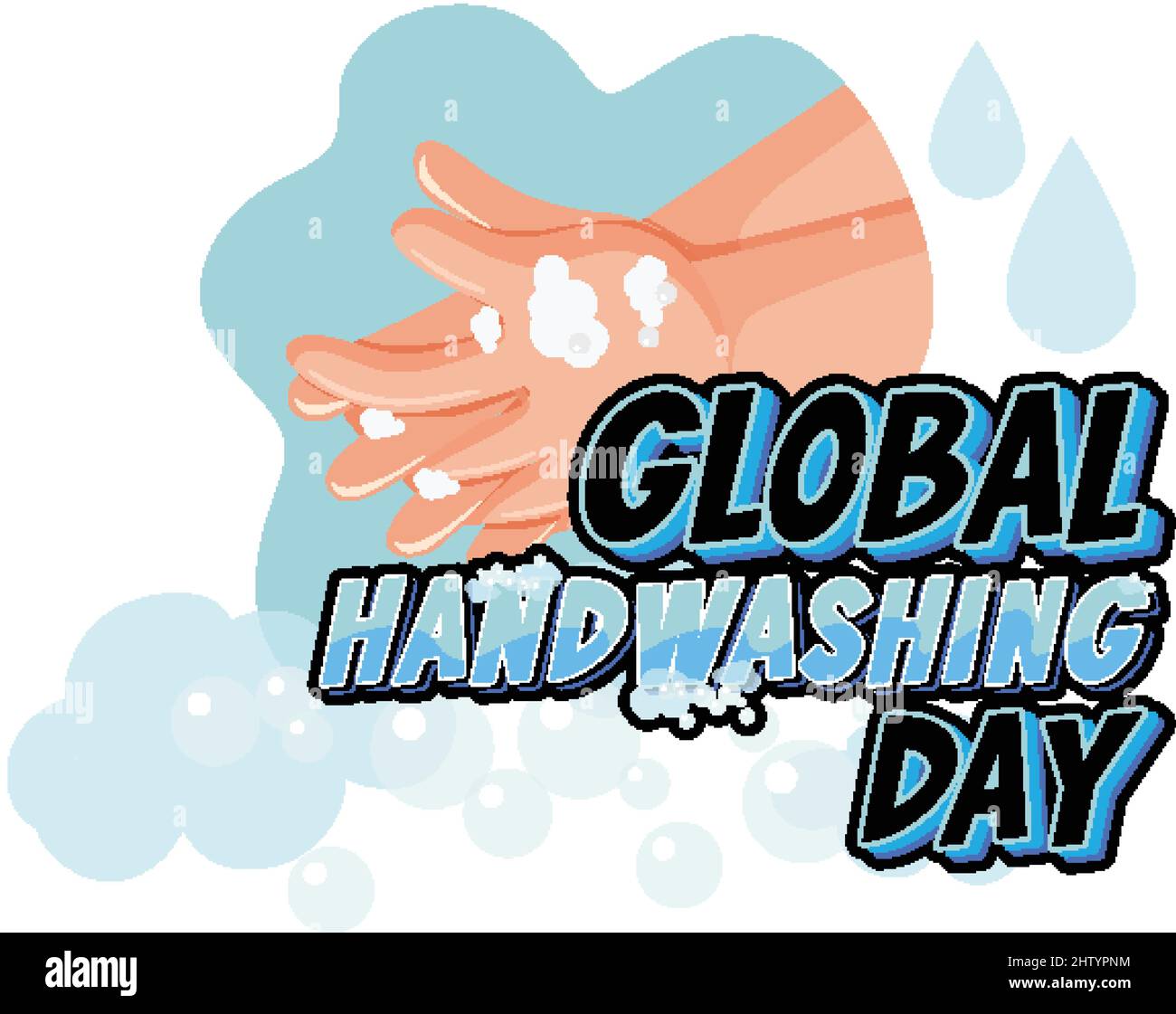 Global Hand Washing Day Logo Design illustration Stock Vector Image ...