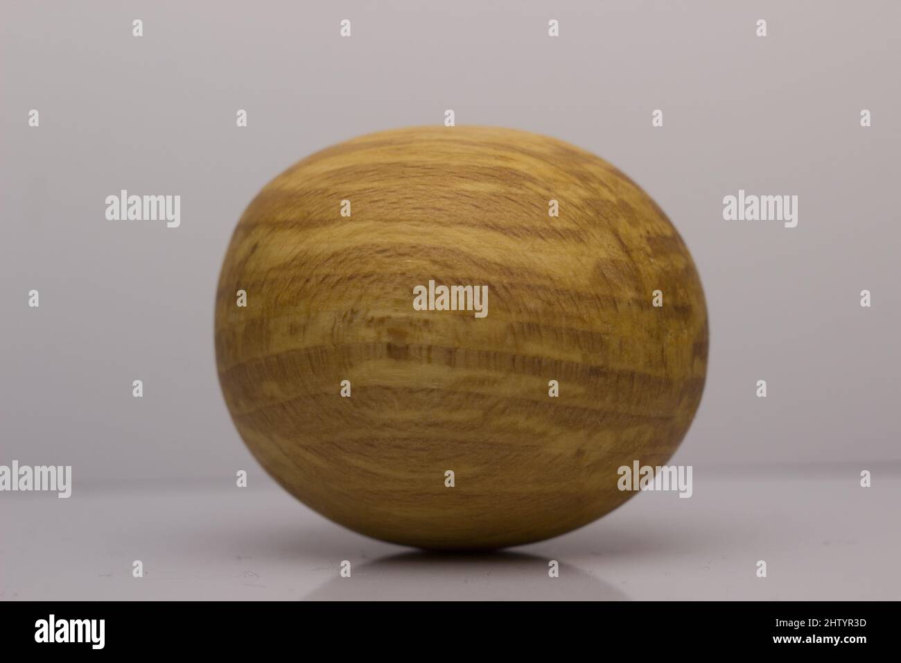 Natural oak wooden sphere isolated on white background Stock Photo - Alamy
