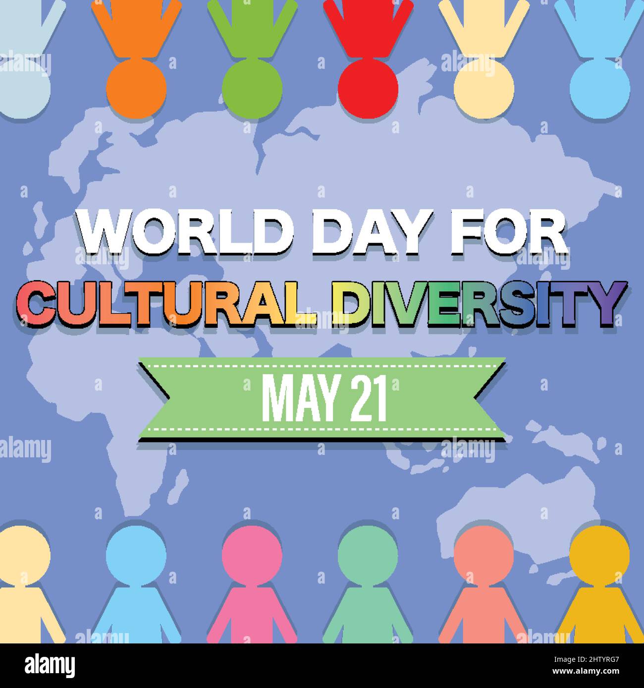 The World Day for Cultural Diversity Banner Design illustration Stock ...