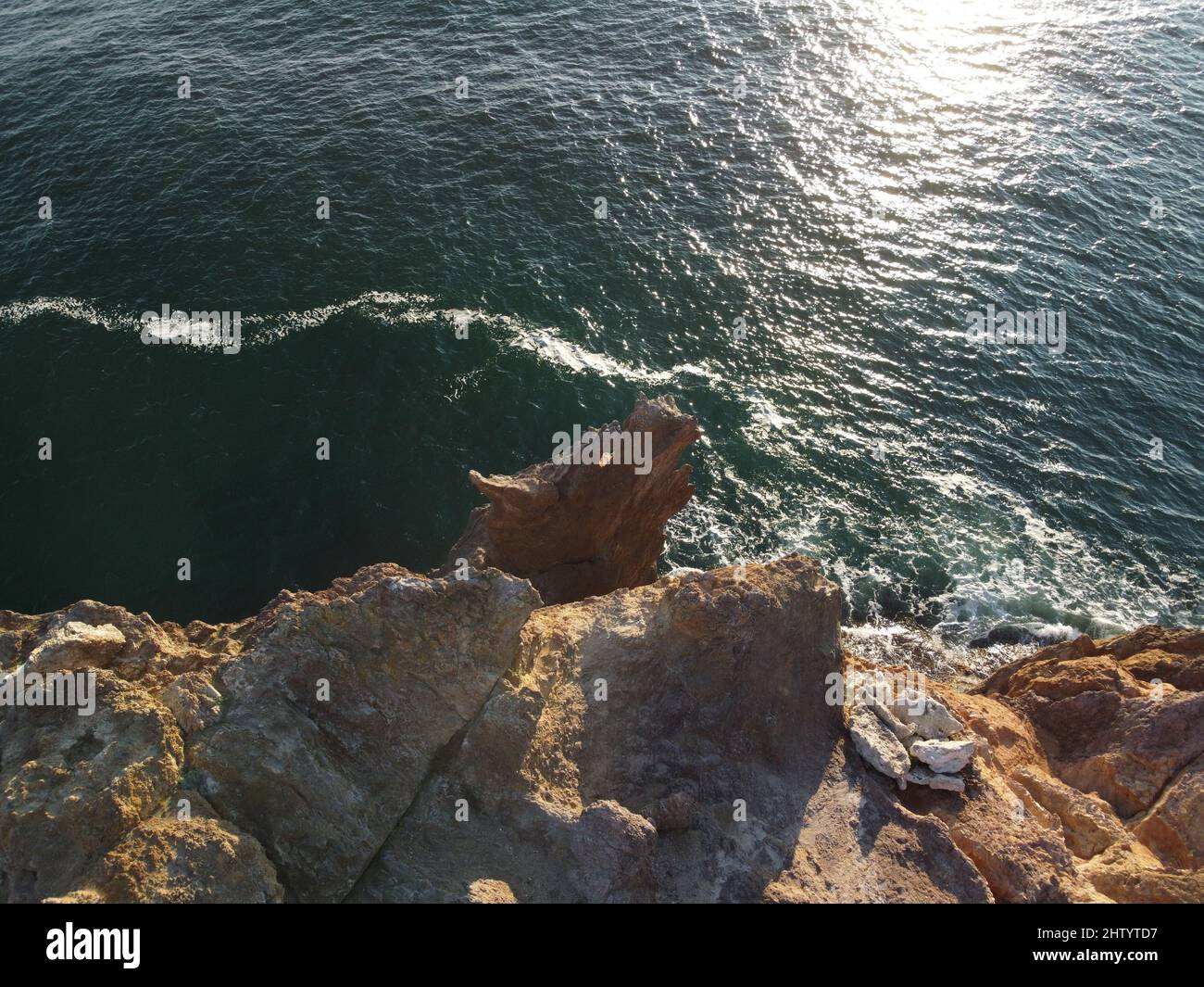 Dragon head arise from the water - The rock or lava formation with the ...