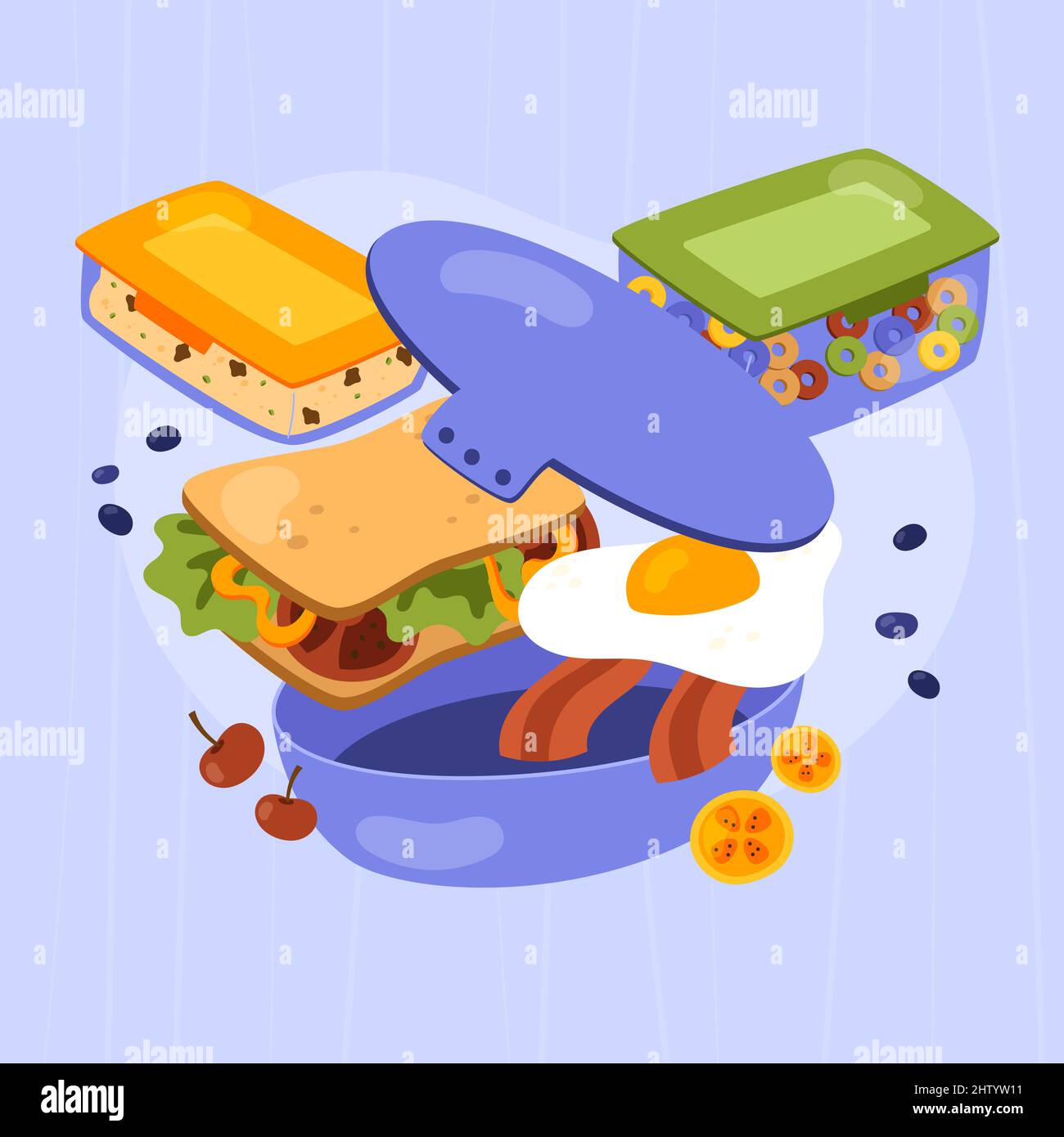 Hand drawn meal prep illustration Vector illustration Stock Vector ...