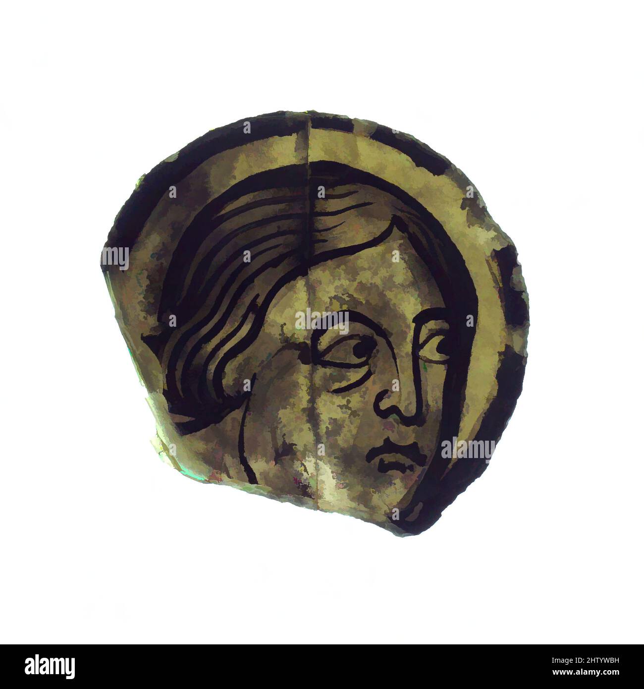 Art inspired by Glass Fragment, 12th–14th century, French, Pot-metal ...