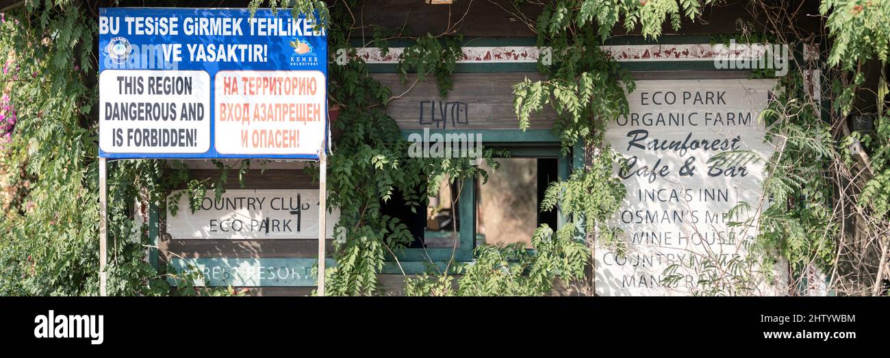07.23.2021 Chamyuva, Turkey. travel through dangerous abandoned places ...