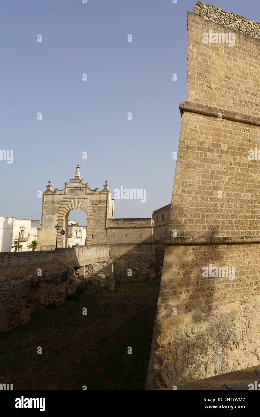 Copertino, historic city in Lecce province, Apulia, Italy. The castle ...