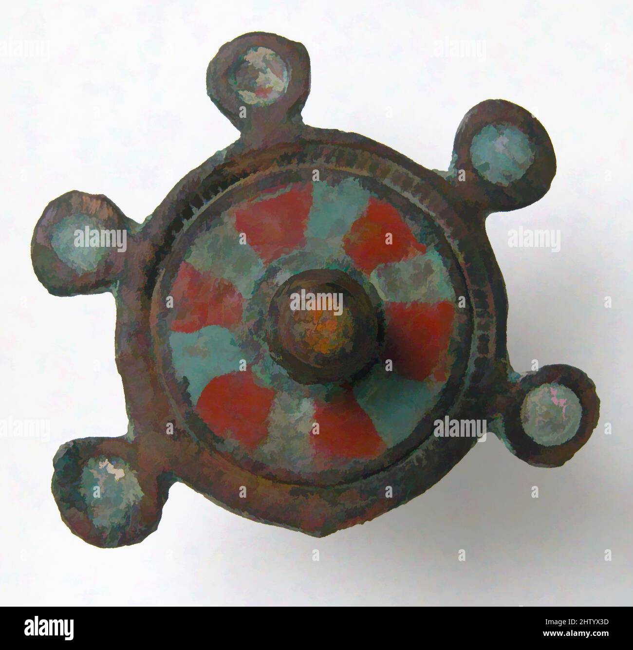 Art inspired by Brooch, 2nd–3rd century, Roman, Champlevé enamel ...