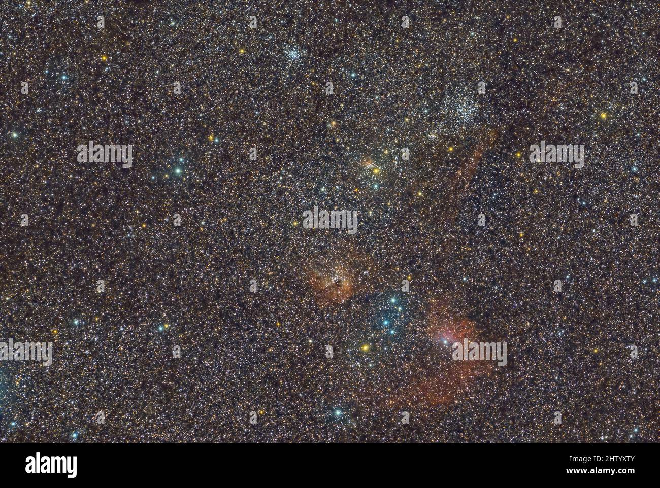 Emission and reflection nebulae in Auriga, the Flaming Nebula with a ...