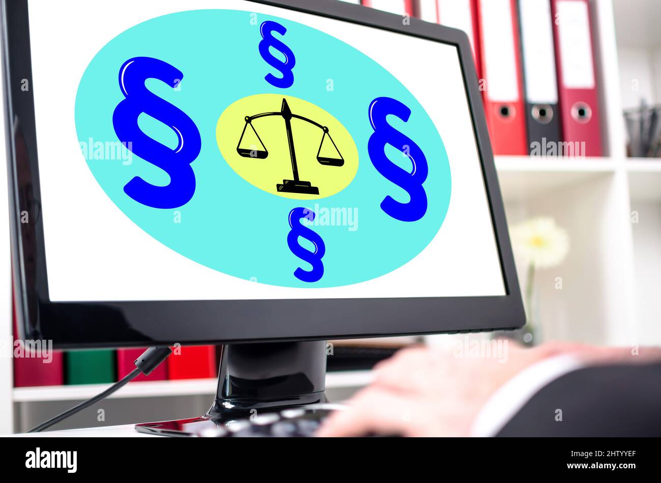 Law concept shown on a computer screen Stock Photo - Alamy