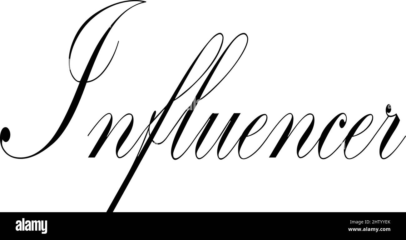 Influencer text sign illustration on white background Stock Vector ...