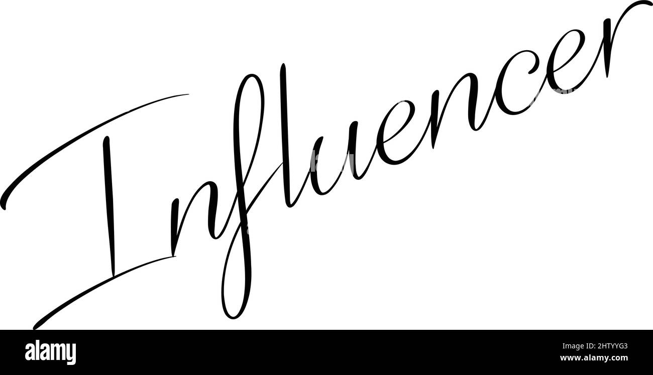 Influencer text sign illustration on white background Stock Vector ...