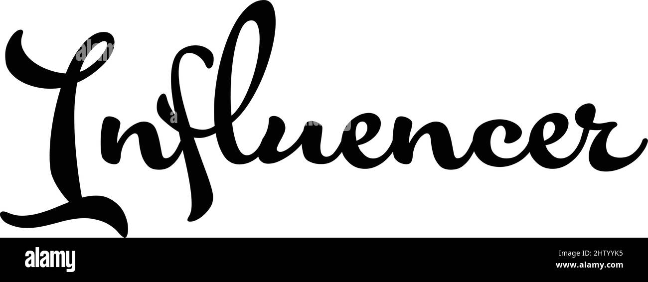 Influencer text sign illustration on white background Stock Vector ...
