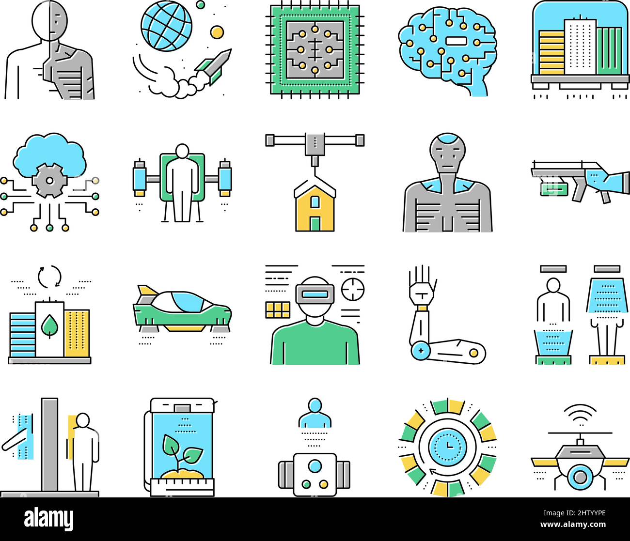 Robot life house Stock Vector Images - Alamy