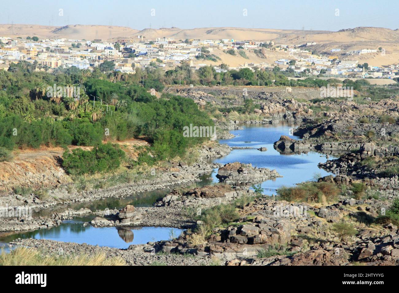 Aswan Dam area, River Nile, Aswan, Egypt Stock Photo - Alamy