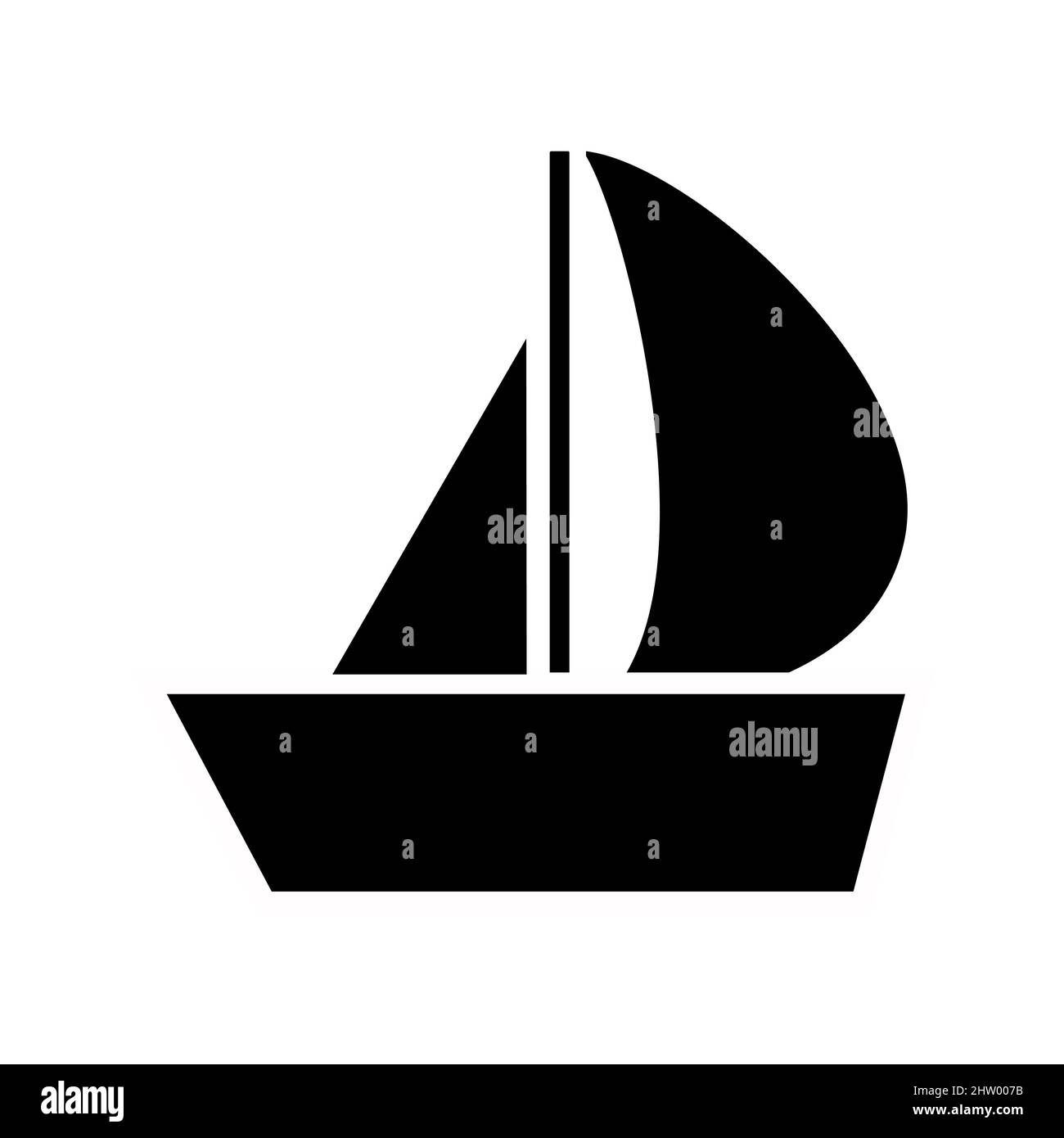 Simple icon vector sailboat hi-res stock photography and images - Alamy