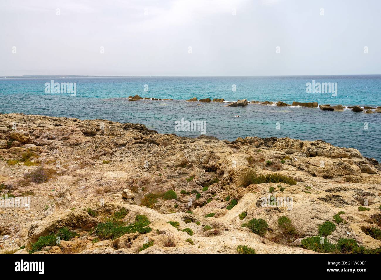 Coast of Salento, Lecce province, Apulia, Italy, at Gallipoli, in the ...