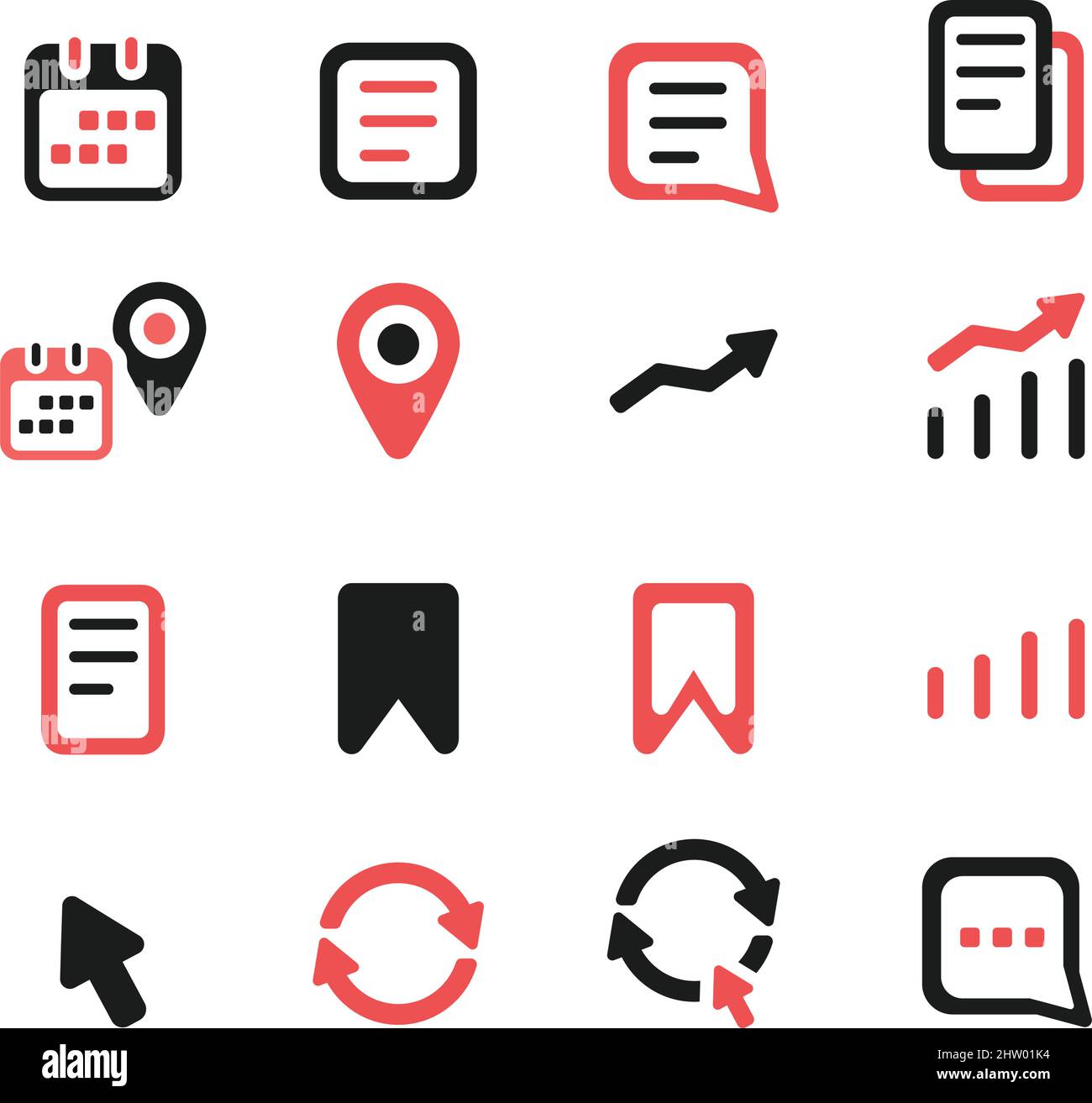 Simple information web graphic icon vector set Stock Vector Image & Art ...