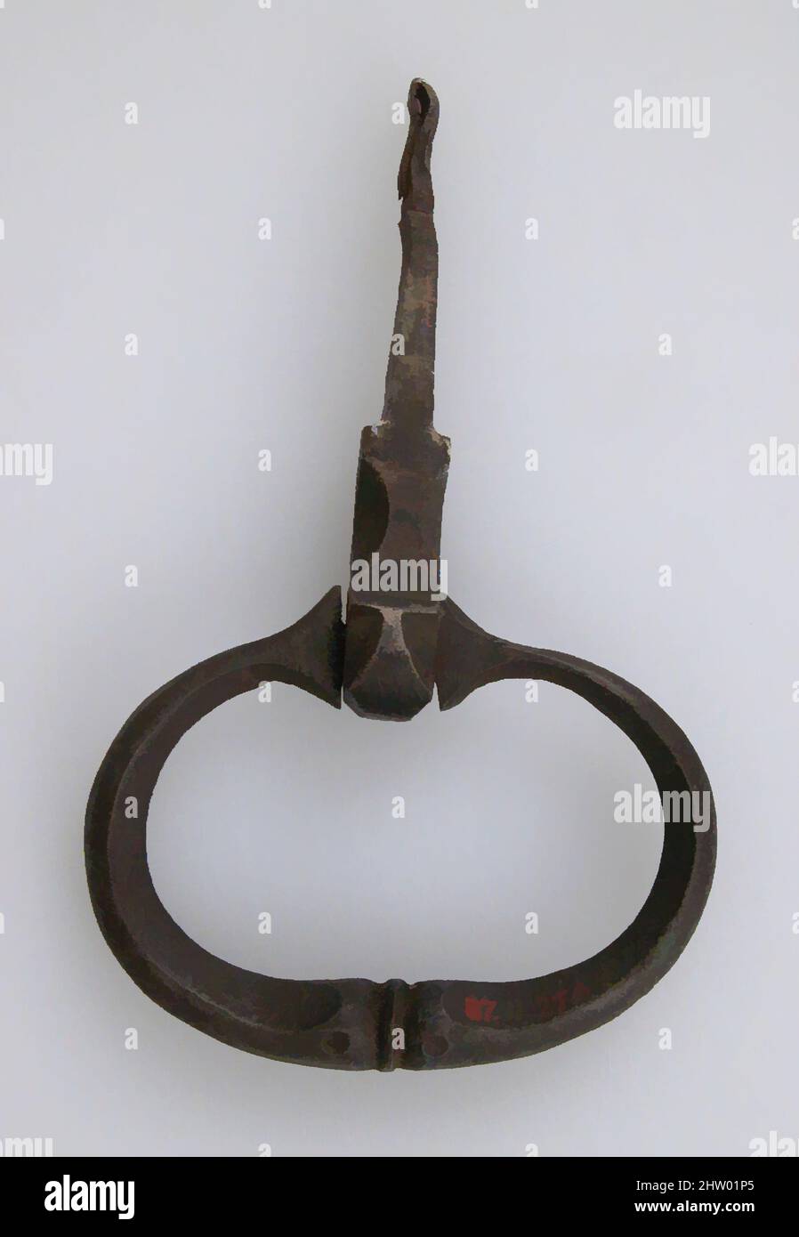 Art inspired by Door Handle, 15th century, German, Iron, Bail-a: 3 3/4 ...