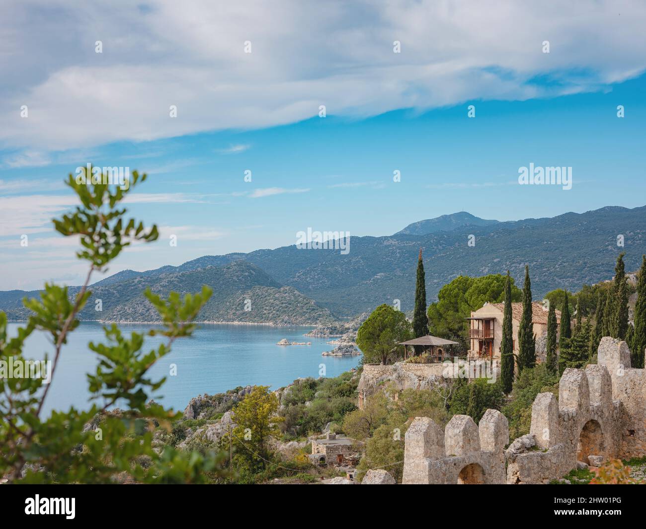 Travel and tourist attractions at Kekova island, Turkey. beautiful view ...