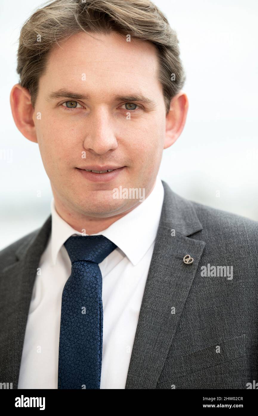 Deputy of the group Les Republicains, Raphael Schellenberger poses in ...