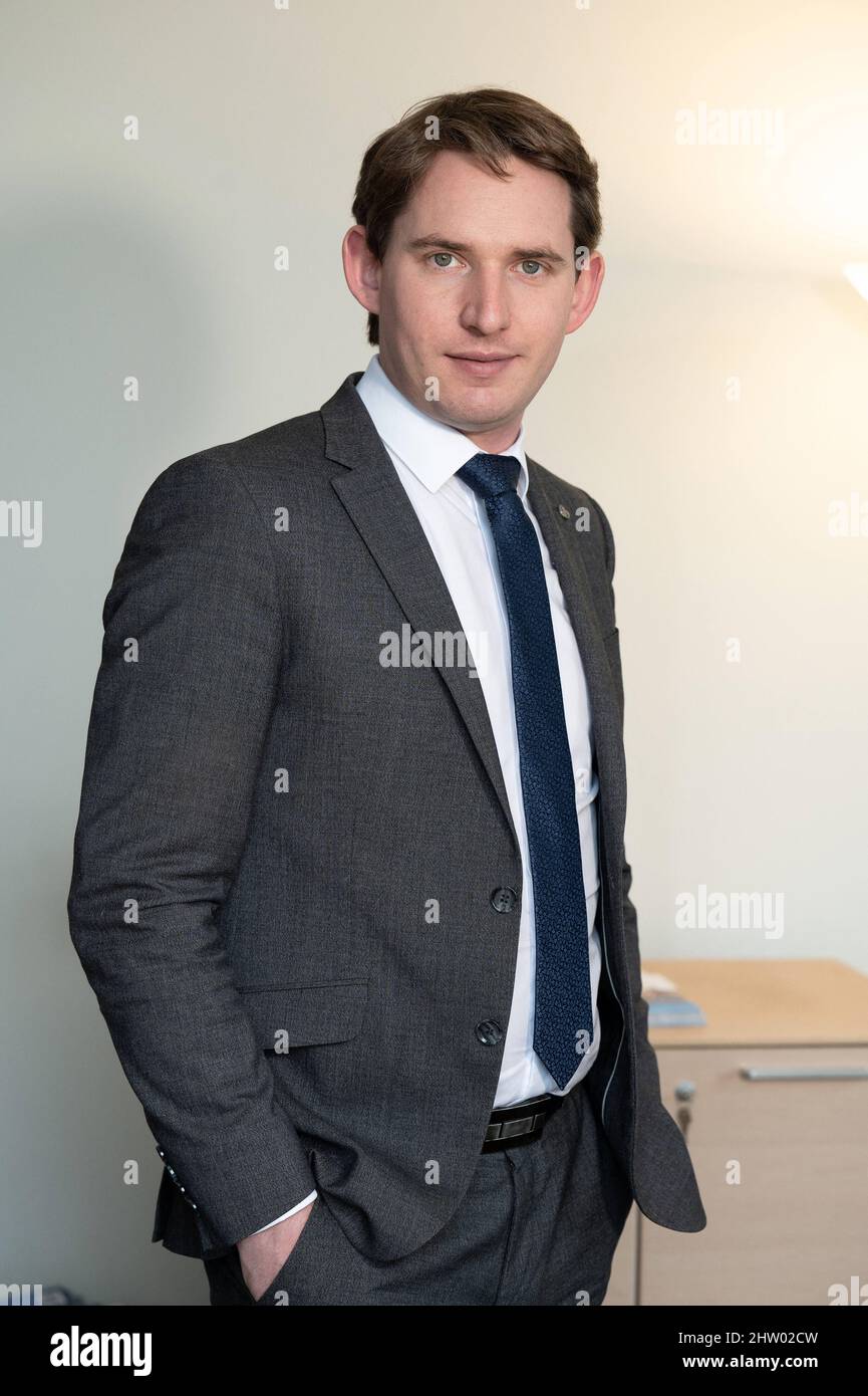 Deputy of the group Les Republicains, Raphael Schellenberger poses in ...