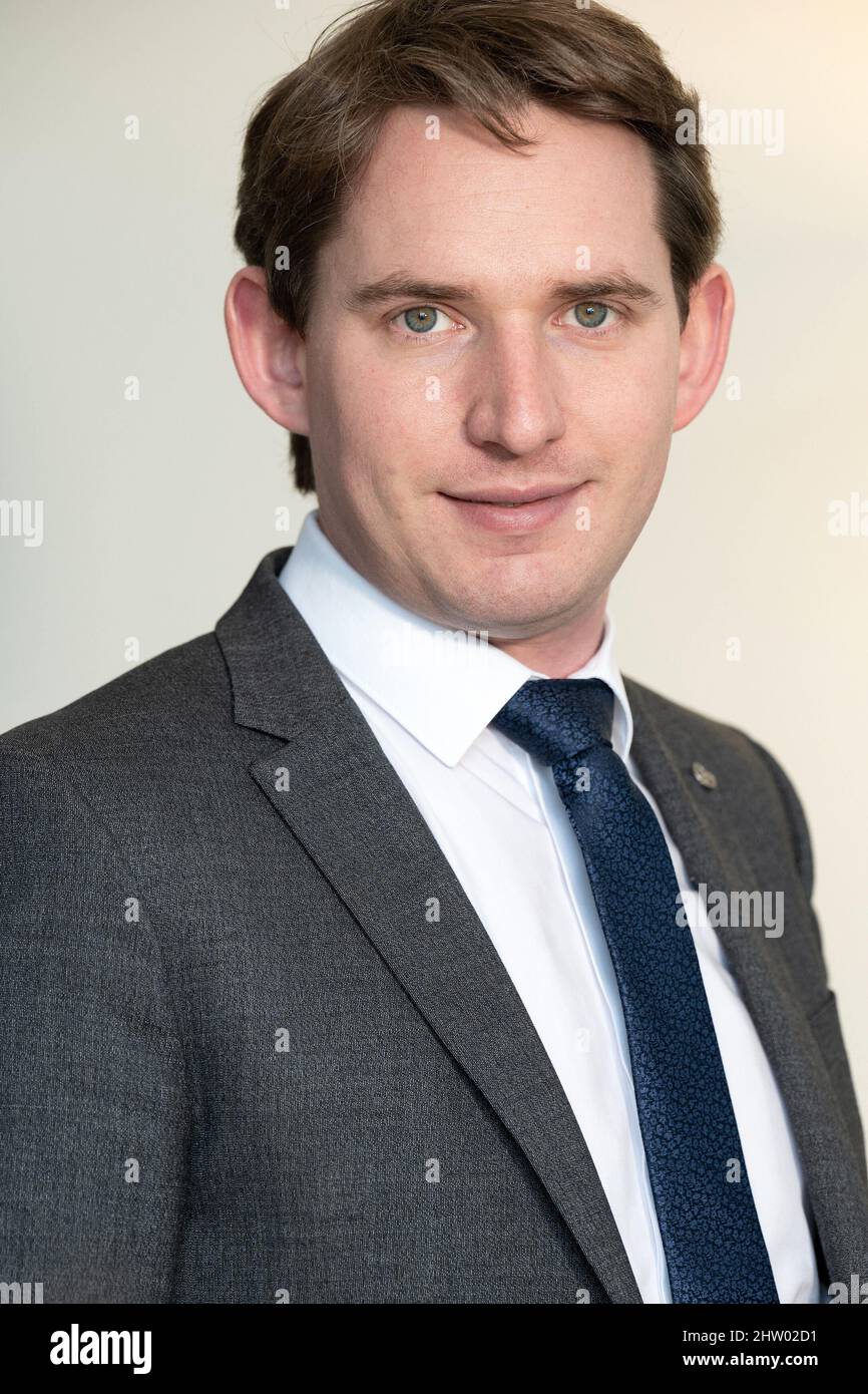 Deputy of the group Les Republicains, Raphael Schellenberger poses in ...