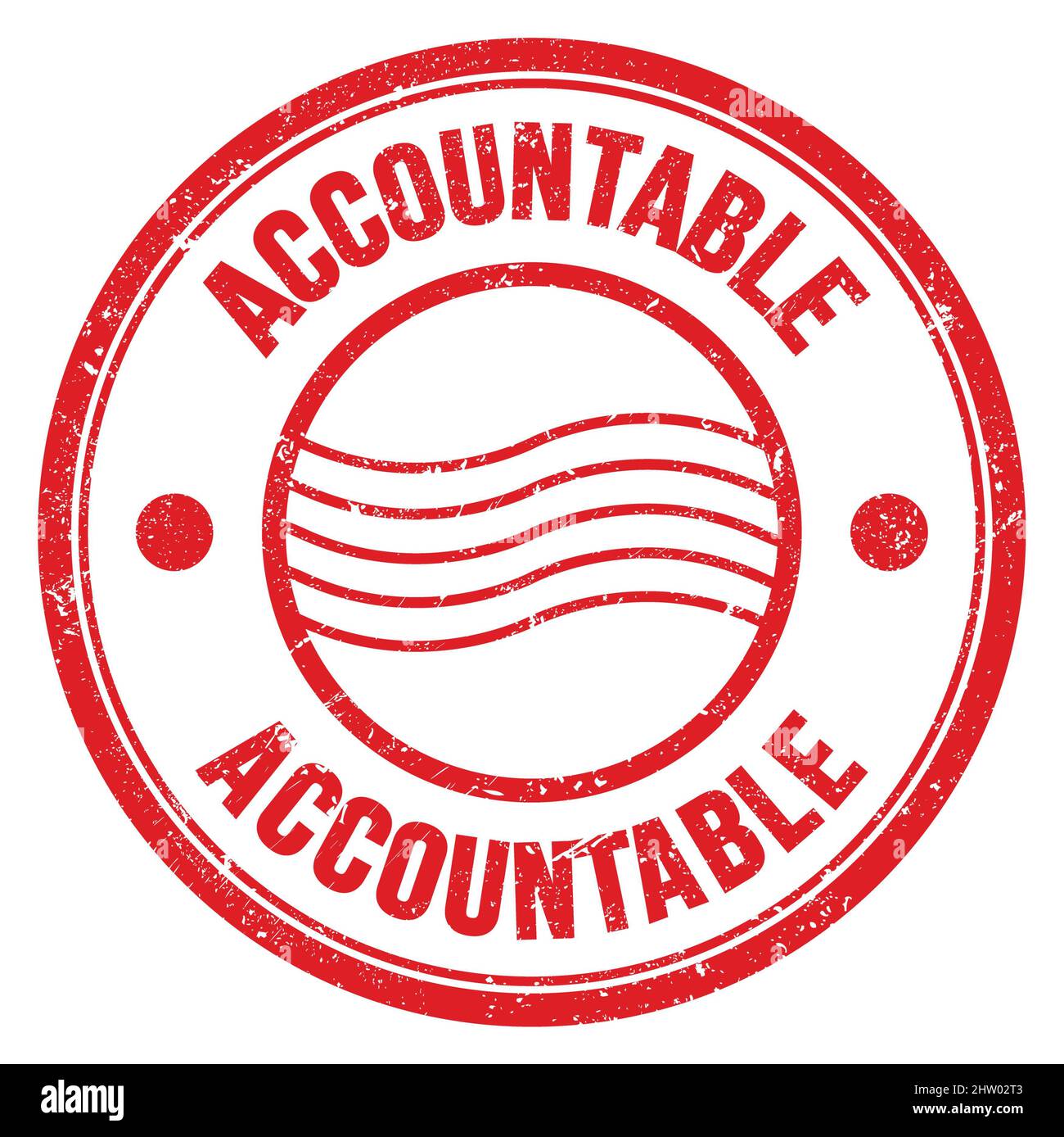 ACCOUNTABLE word written on red round postal stamp sign Stock Photo - Alamy