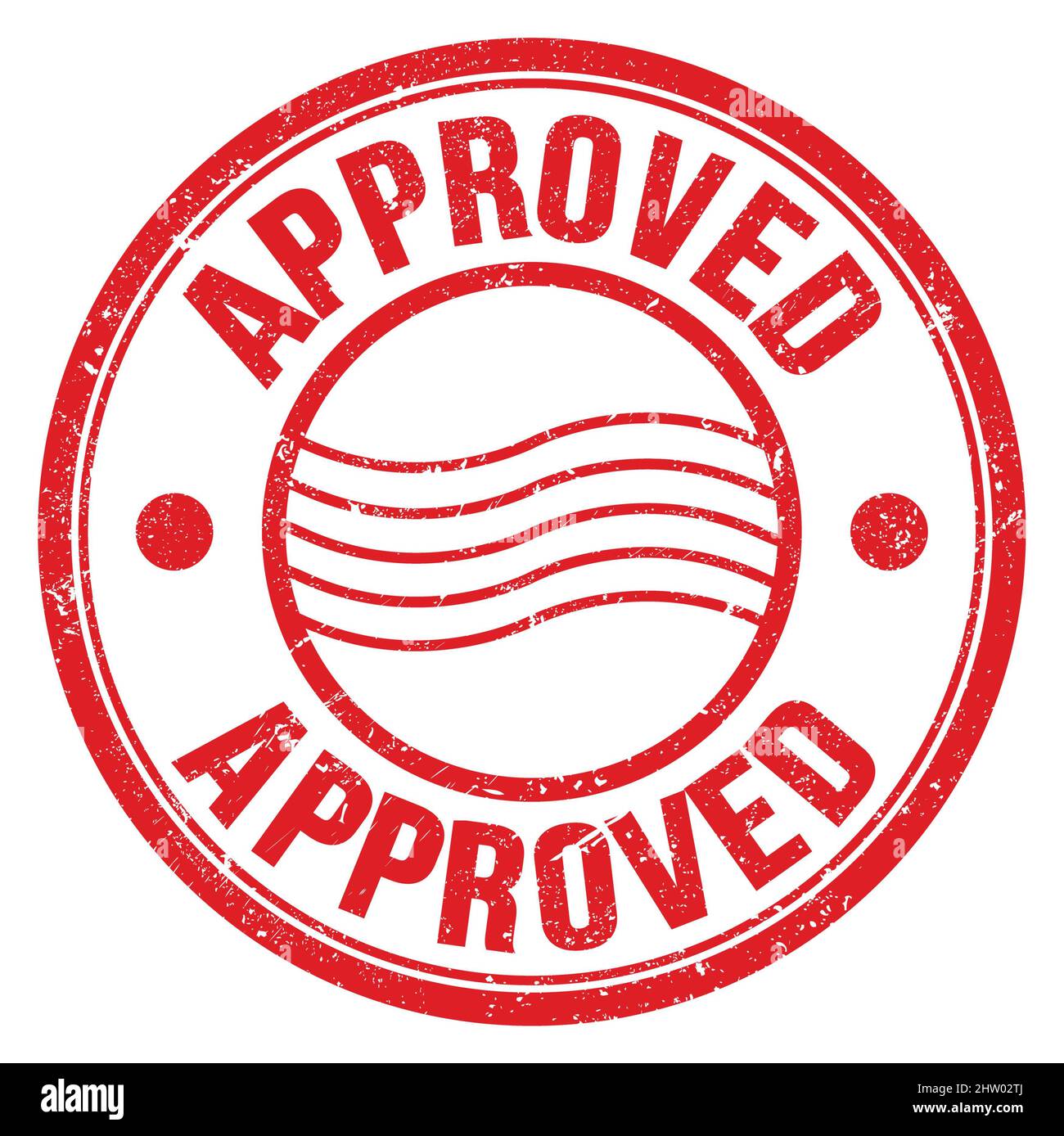APPROVED word written on red round postal stamp sign Stock Photo - Alamy