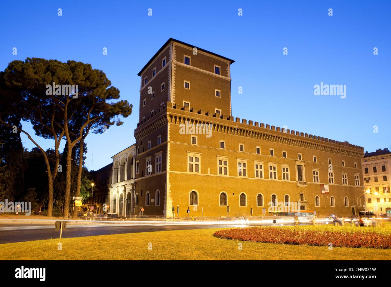 Palazzo Venezia palace, National Museum, Via Del Plebiscito street ...