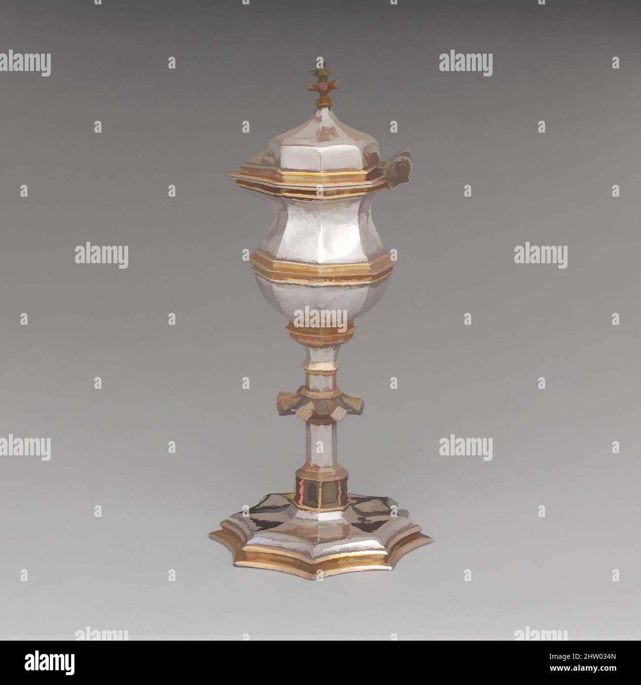 Art inspired by Altar Cruet, mid-14th century, Central European, Silver ...