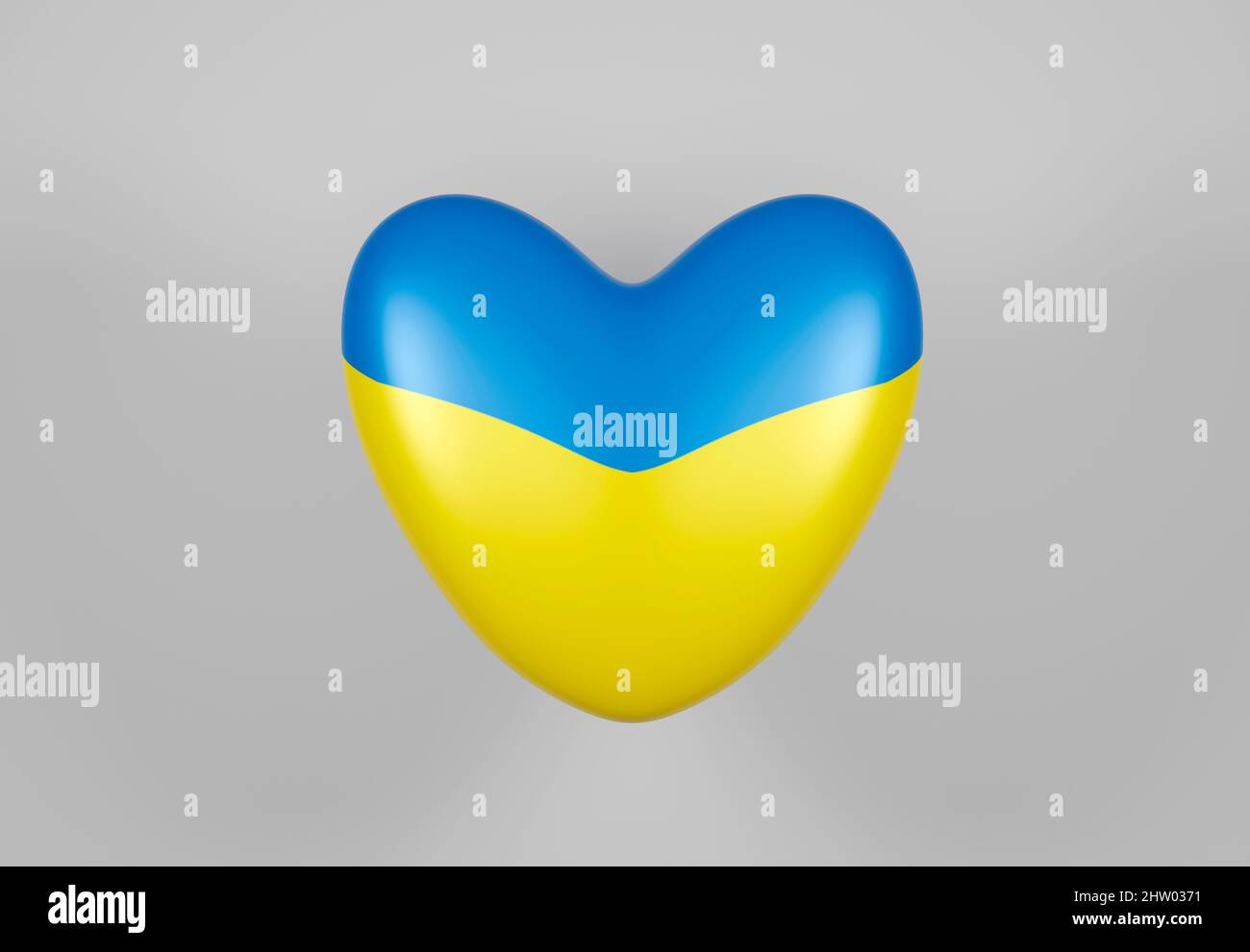 Ukraine Insignia Heart Shape. 3d render Stock Photo - Alamy