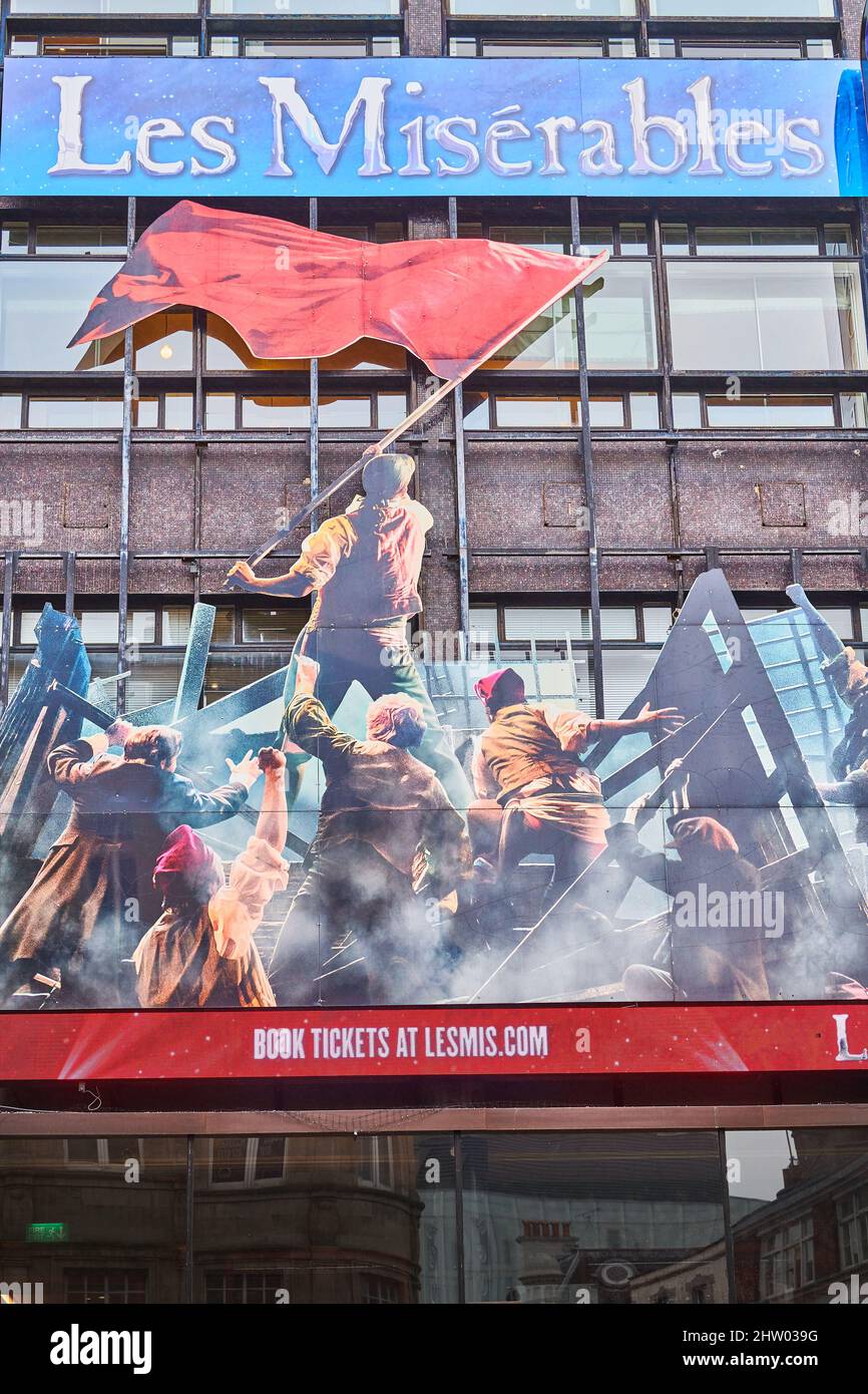 'les miserables' at the Sondheim theatre, Westminster, London, England ...