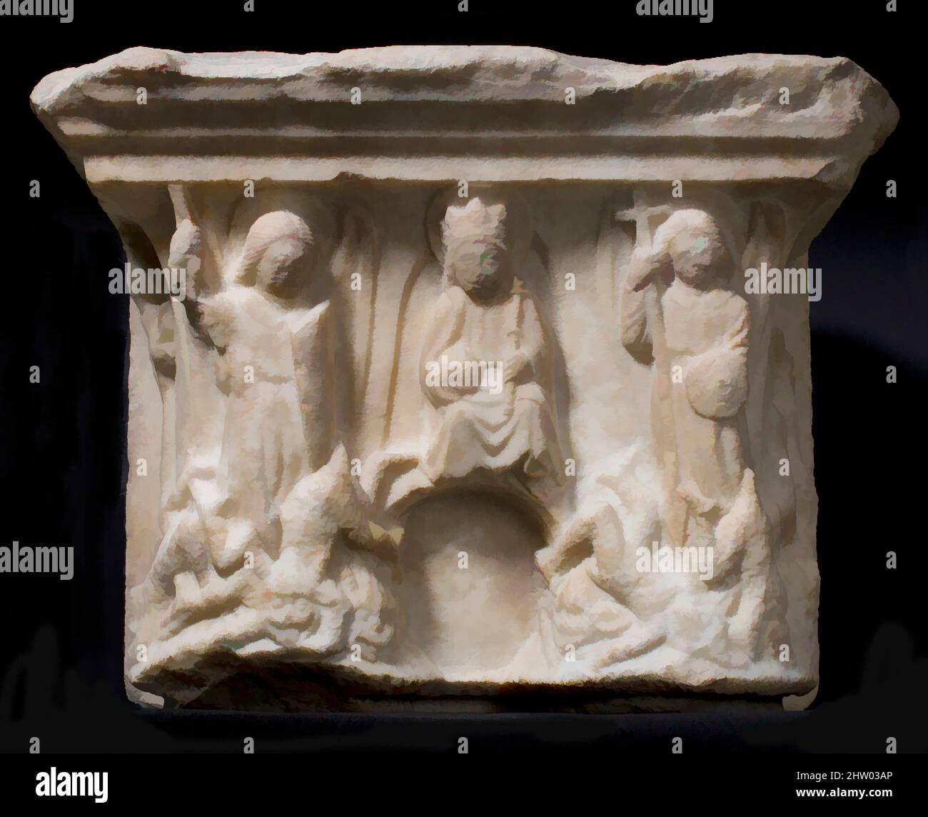 Art inspired by Double Capital, late 15th century, Made in Pyrénées ...