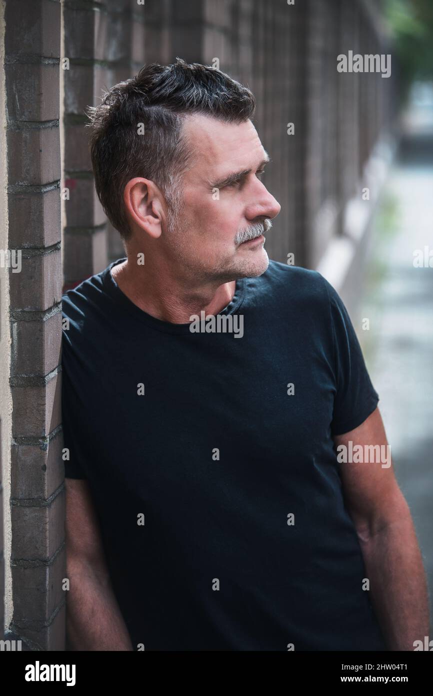 Man 50s grey beard wearing hi-res stock photography and images - Alamy