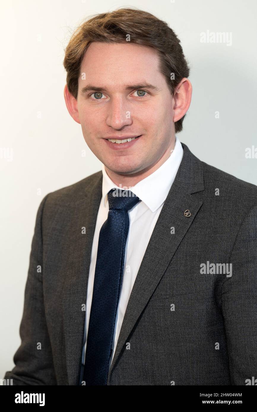 Deputy of the group Les Republicains, Raphael Schellenberger poses in ...