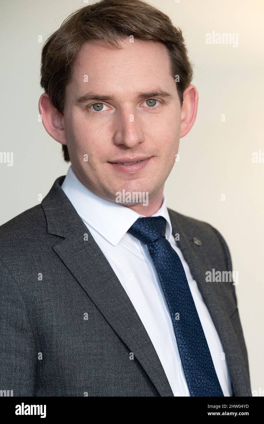 Deputy of the group Les Republicains, Raphael Schellenberger poses in ...