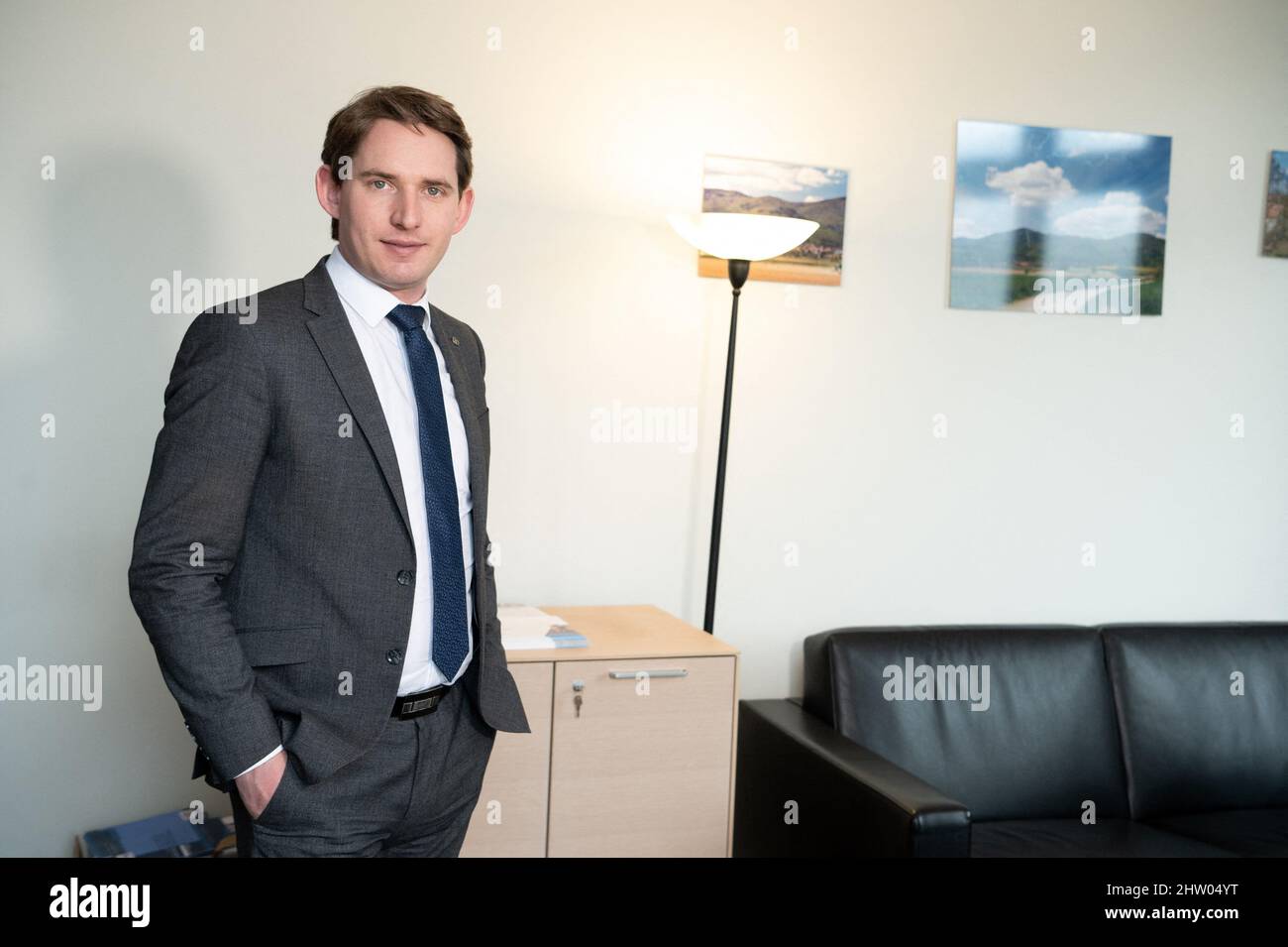 Deputy of the group Les Republicains, Raphael Schellenberger poses in ...