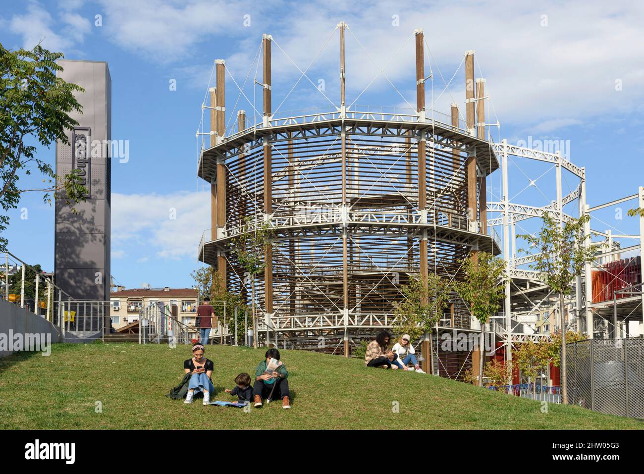 ISTANBUL, TURKEY - OCTOBER 16, 2021: The historical gas house built in ...