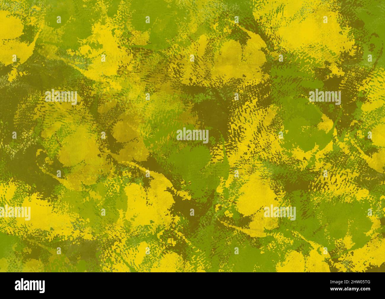 Abstract art background with yellow and green colors. Watercolor ...
