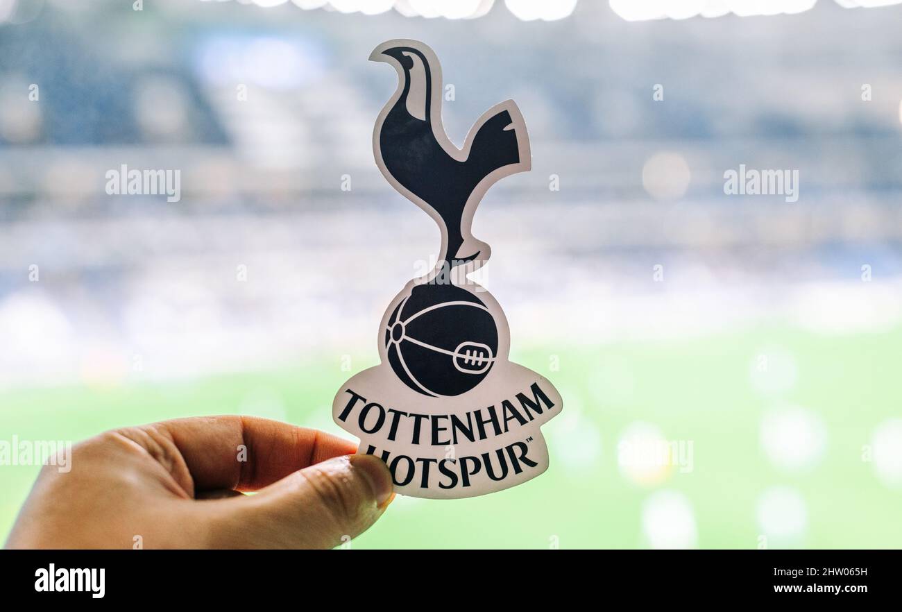 September 12, 2021, London, UK. The emblem of the football club ...