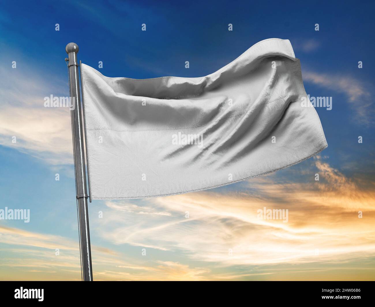 Blank flag mockup hi-res stock photography and images - Alamy