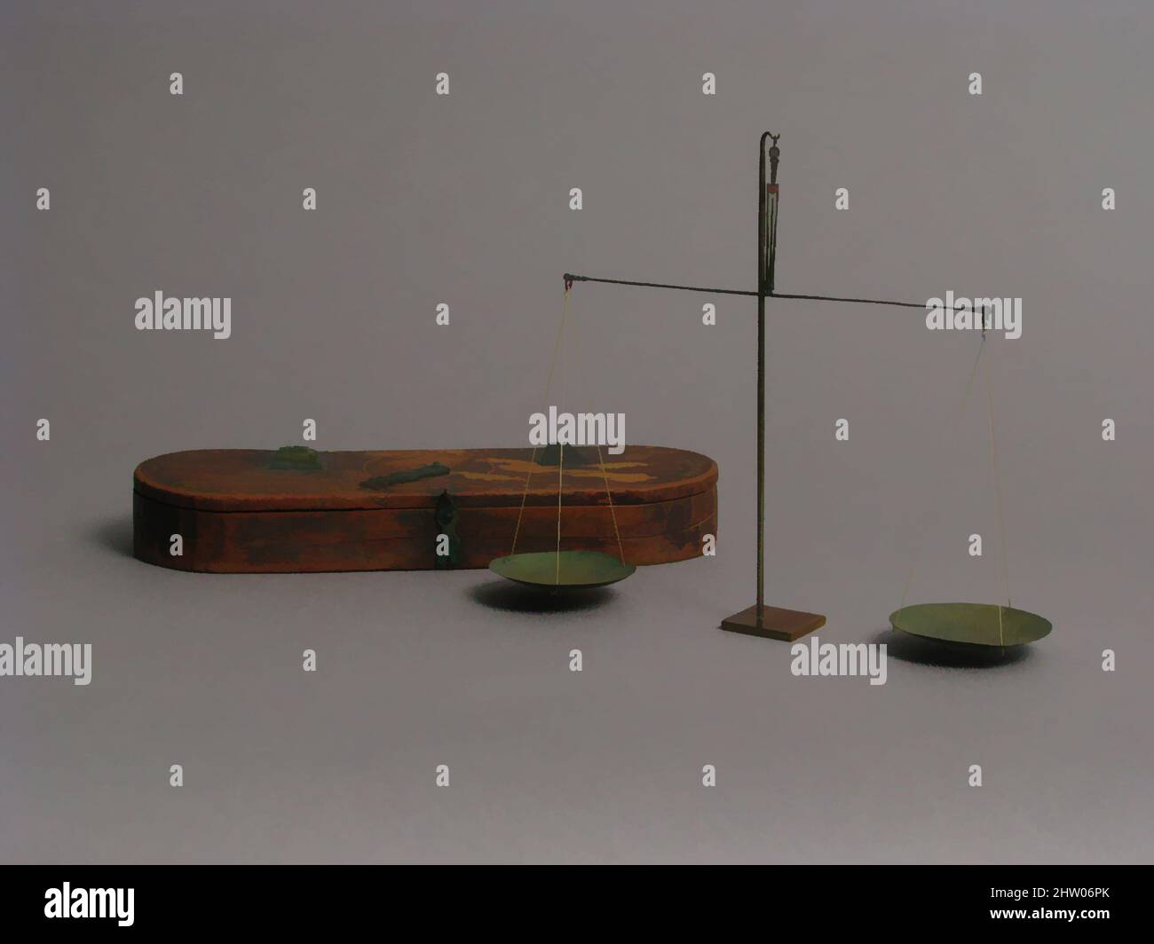 Art inspired by Wooden Box with Bronze Balance Scale, 500–600, Made in ...