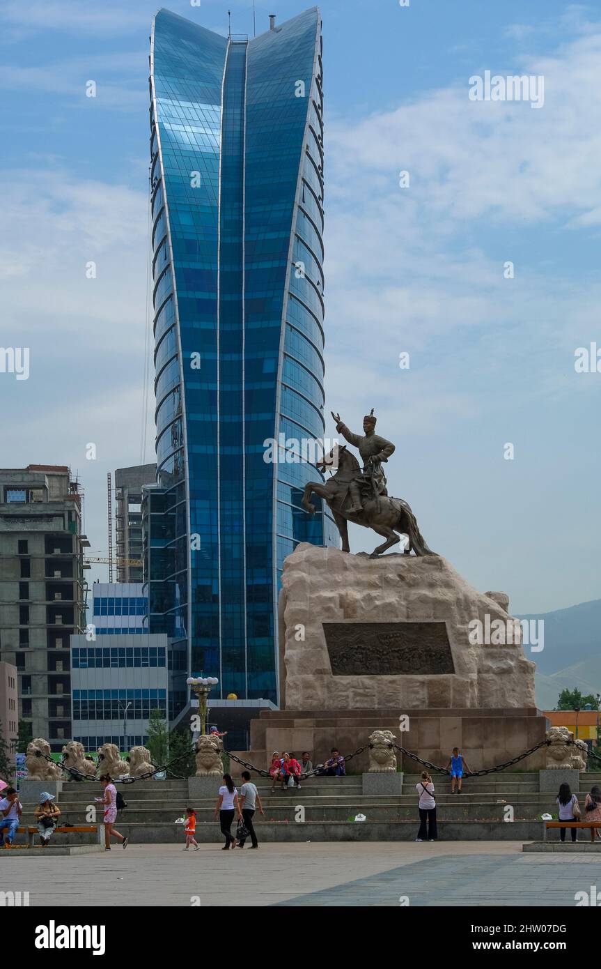 Asia,Sukhbaatar Monument in Sukhbaatar square, Ulaanbaatar, Mongolia ...
