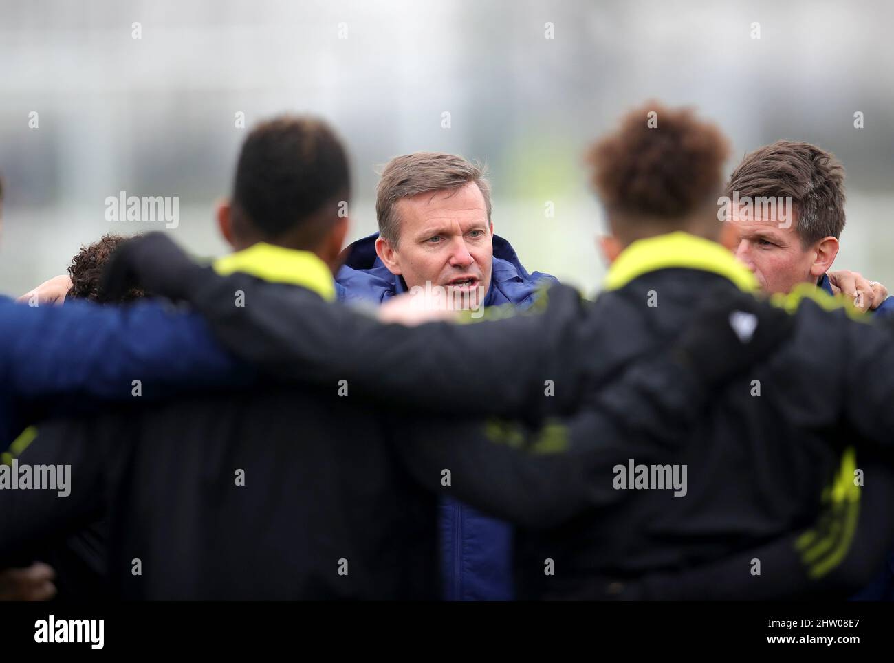 Leeds United manager Jesse Marsch during a training session at Thorp ...