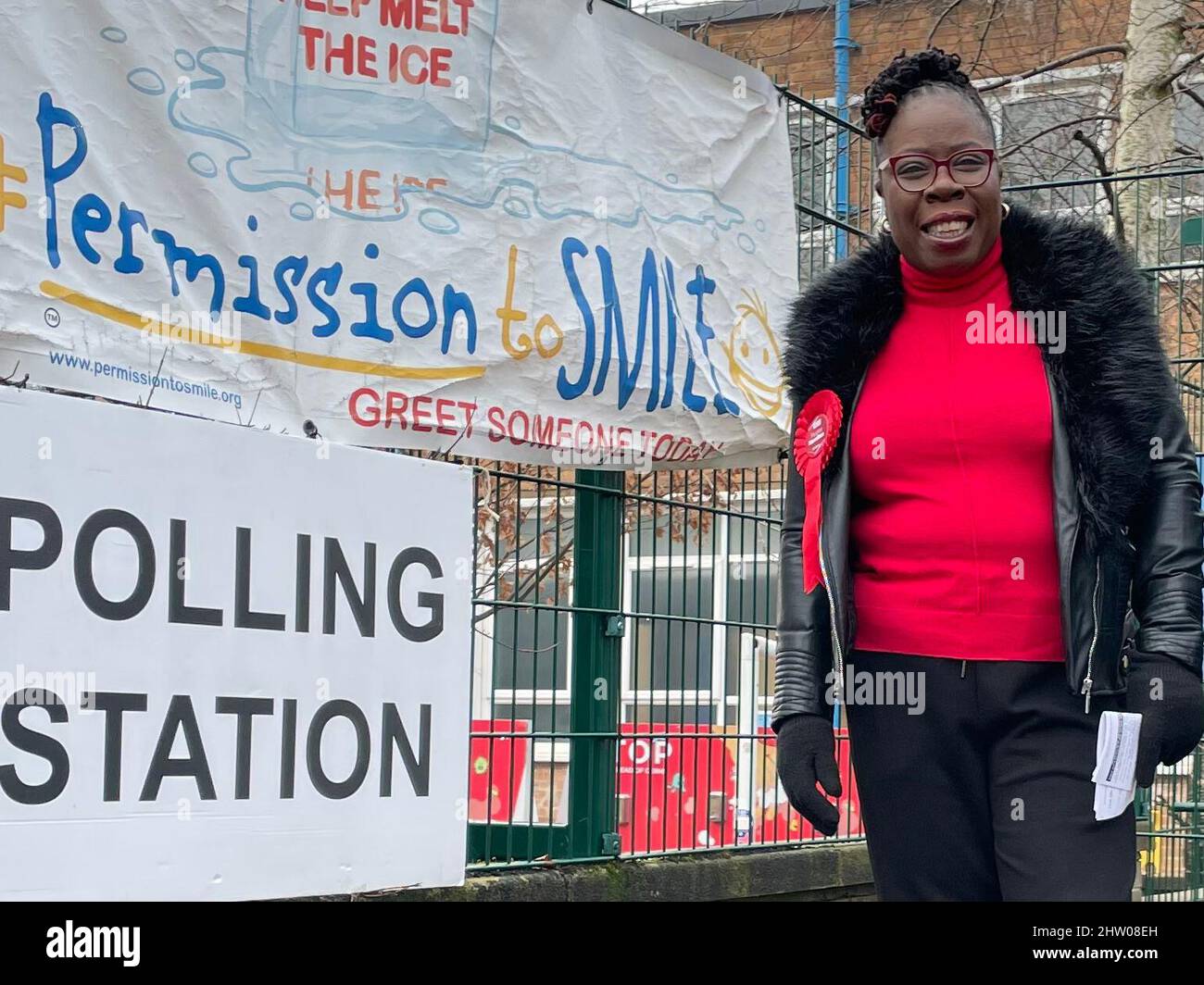 Labour candidate Paulette Hamilton who cast her ballot in the ...