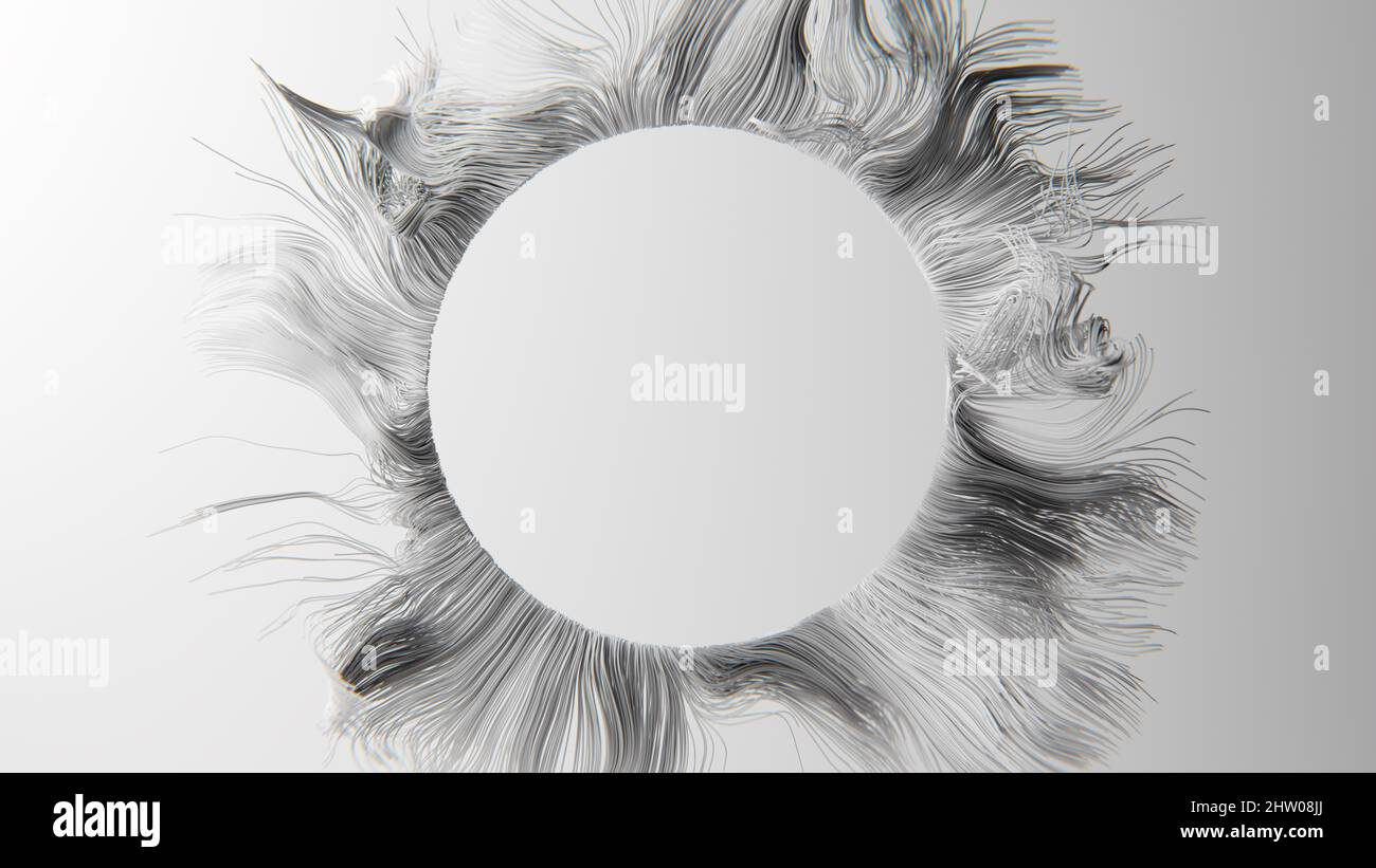 Abstract 3D illustration with a space for a text. Procedural 3D ...