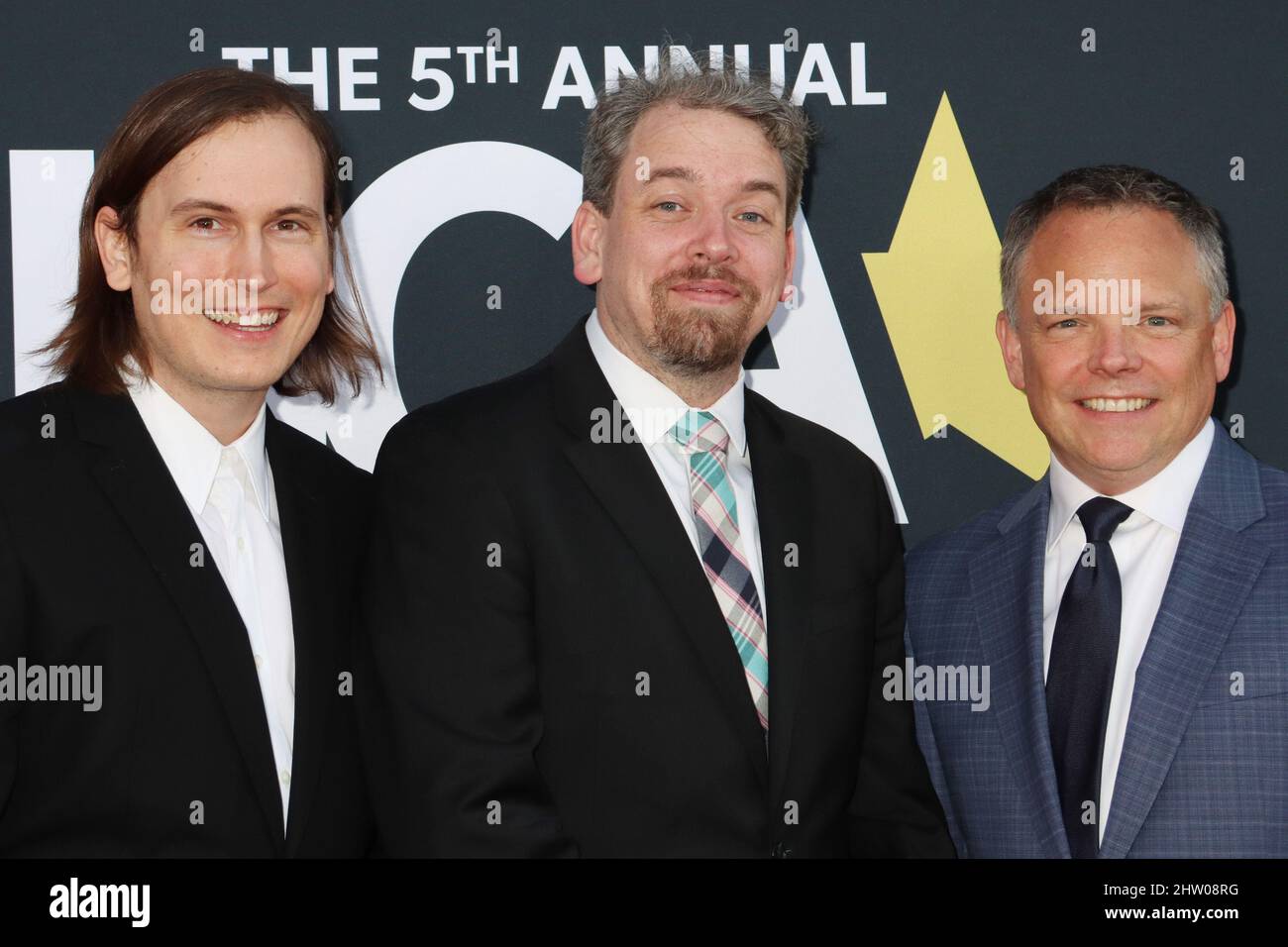 Los Angeles, USA. 28th Feb, 2022. Jeff Rowe, Mike Rianda, Kurt Albrecht ...
