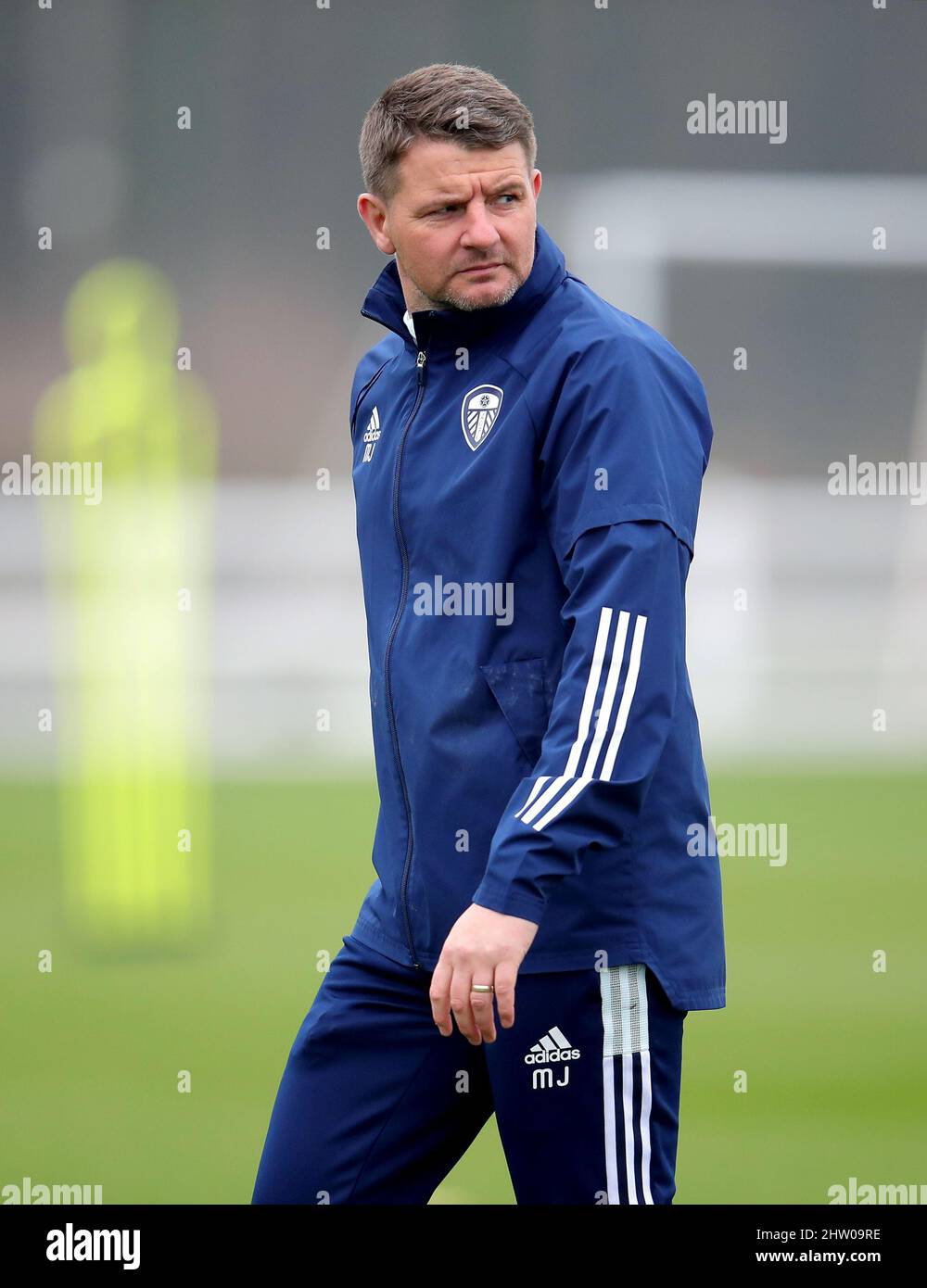 Leeds United coach Mark Jackson during a training session at Thorp Arch ...