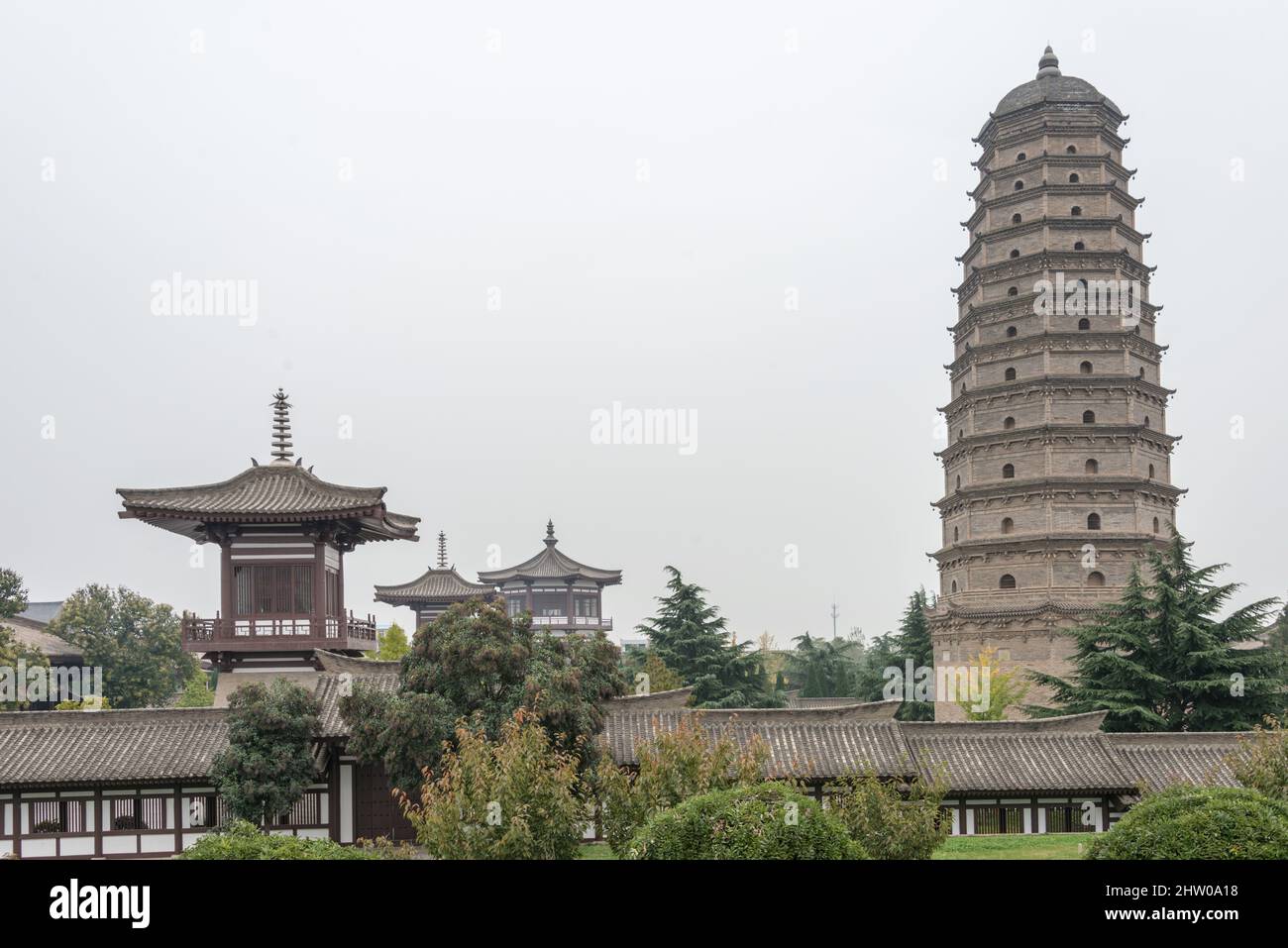 SHAANXI, CHINA - Famen Temple. a famous Temple in Fufeng County ...