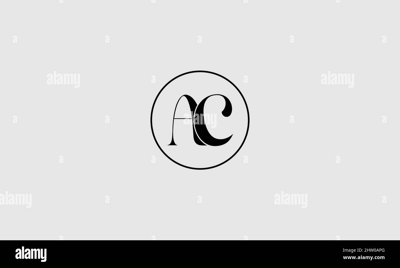 Cursive letter AC creative icon design Stock Vector Image & Art - Alamy